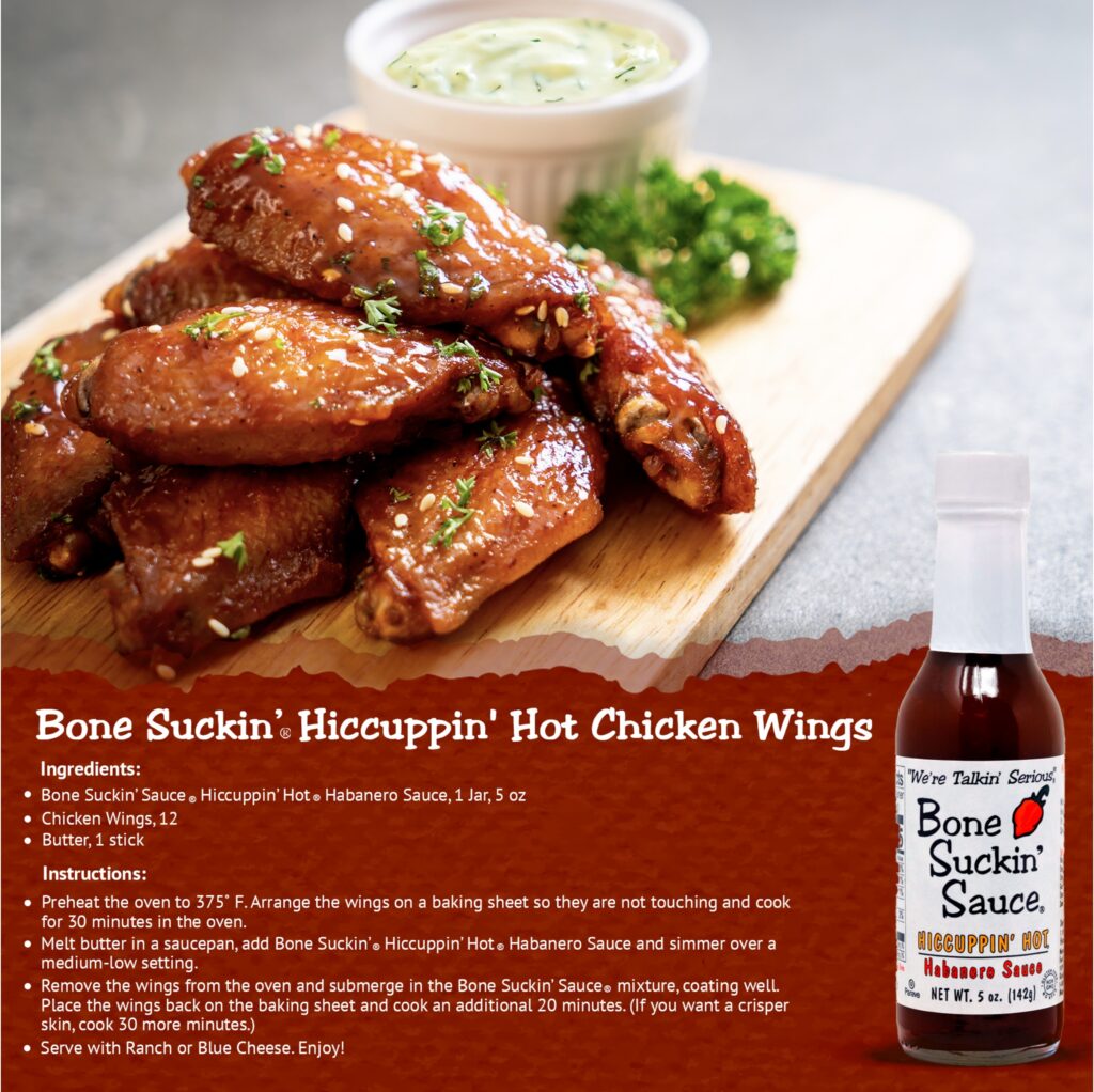 Bone Suckin’ Hiccuppin’ Hot Chicken Wings – Bone Suckin' Sauce Recipes